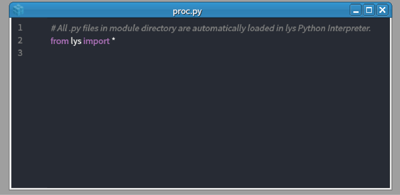 Use Lys As Python Interpreter — Lys 031 Documentation