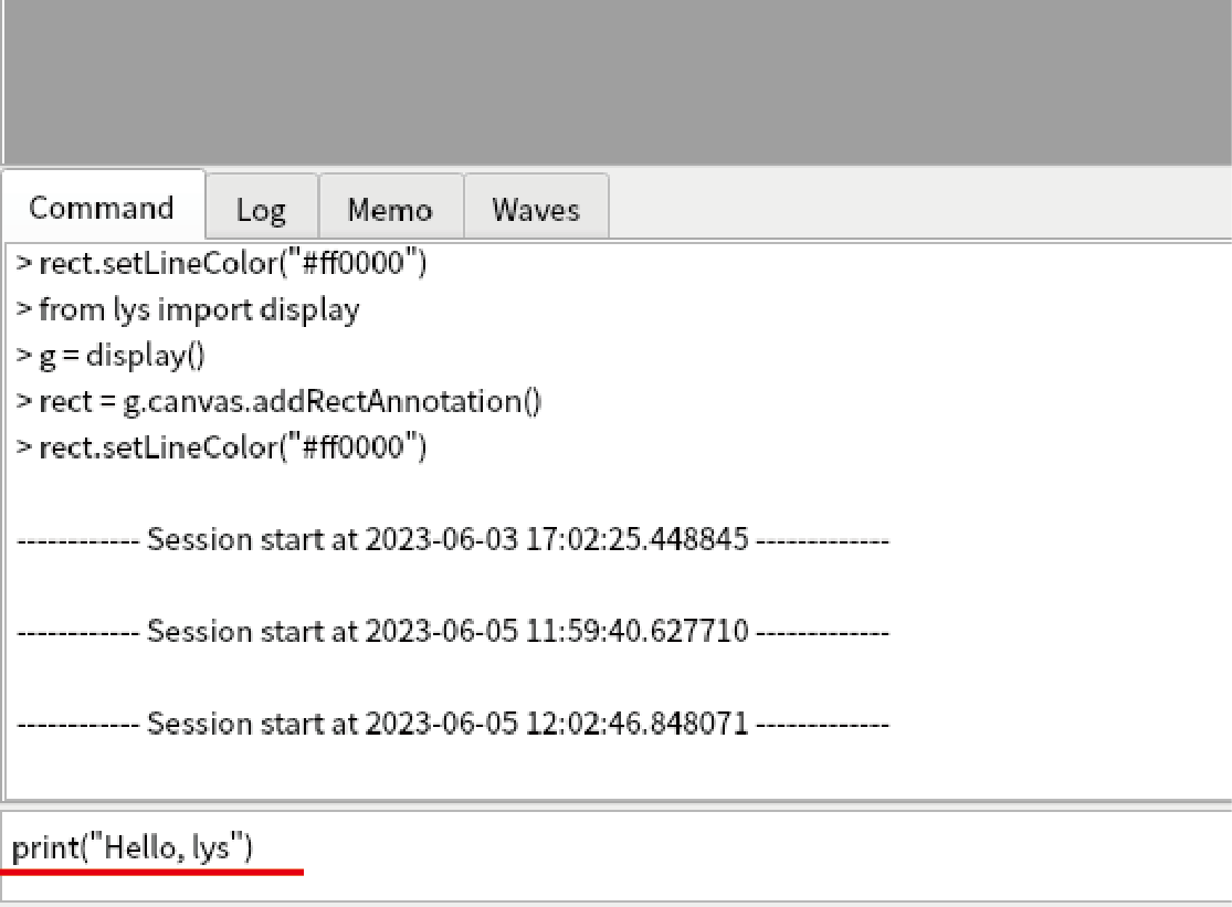 Use Lys As Python Interpreter — Lys 031 Documentation